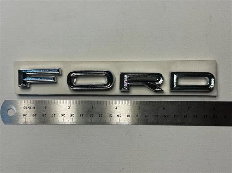 Ford Chromed Emblem Trunk Lid Letters Set Vtg Galaxie Fairlane Falcon