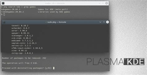 Error Removing KDE Packages The FreeBSD Forums