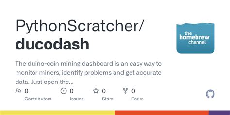 Github Pythonscratcherducodash The Duino Coin Mining Dashboard Is An Easy Way To Monitor
