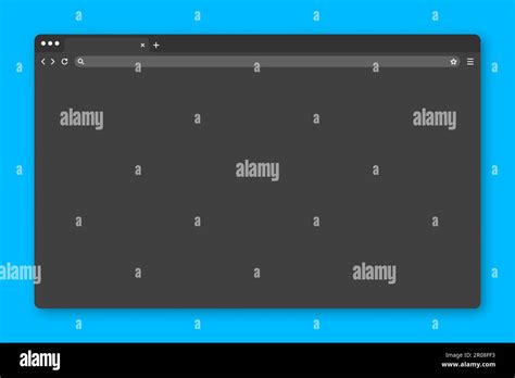 Blank Web Browser Window With Tab Toolbar And Search Field Modern