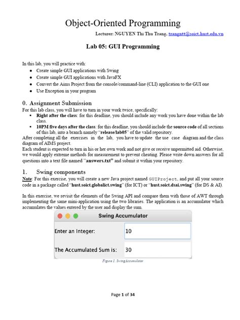 Oop Lab05 Guiprogramming Pdf Method Computer Programming Class Computer Programming