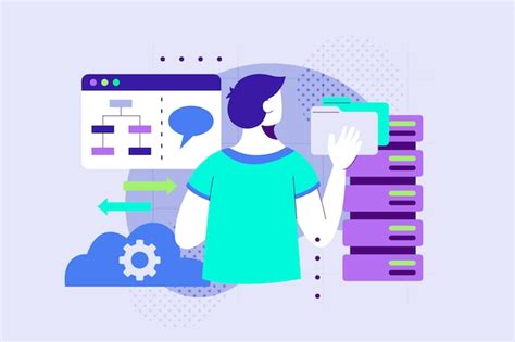 Free Vector Hand Drawn Flat Design Sql Illustration