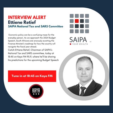Saipas Ettiene Retief On Budget Speech Saipa South African Institute Of Professional