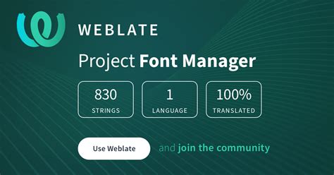 Font Manager English Hosted Weblate