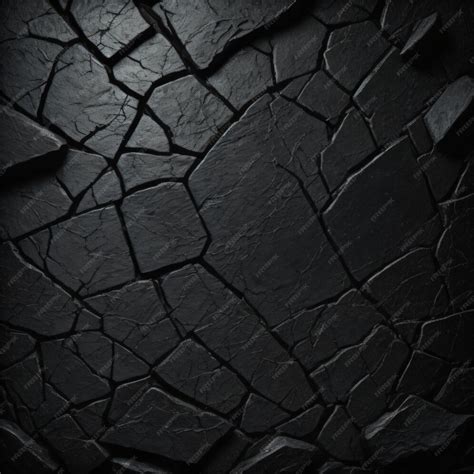 Premium Photo A Black Stone Wall With A Black Background And A Black