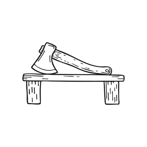 Illustration Of An Axe Handle On A Workbench 51558336 Vector Art At Vecteezy