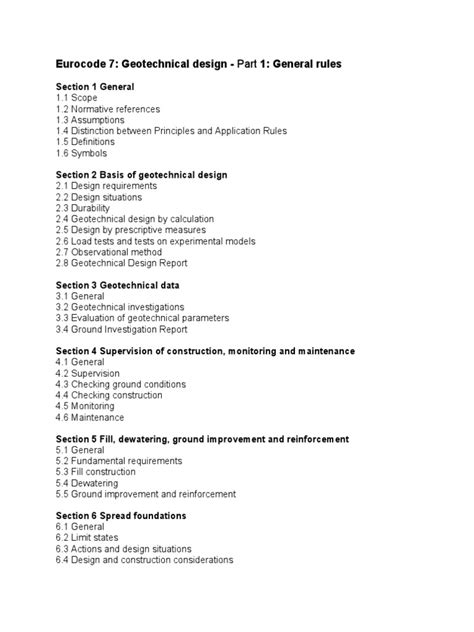 Eurocode 7 Sadrzaj Full Pdf Geotechnical Engineering Earth