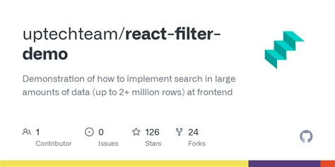 Github Uptechteam React Filter Demo Demonstration Of How To Implement Search In Large Amounts