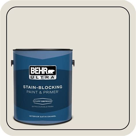 Behr Ultra 1 Gal Ecc 15 2 Light Sandstone Extra Durable Satin Enamel