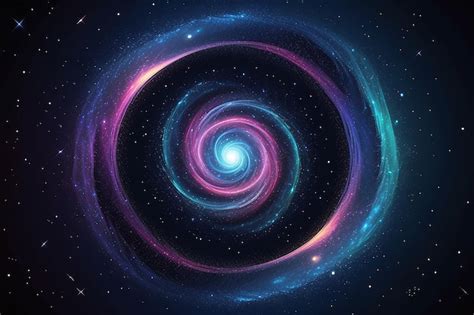 Premium Photo Circular Particles Dots Vortex Abstract Galaxy Abstract