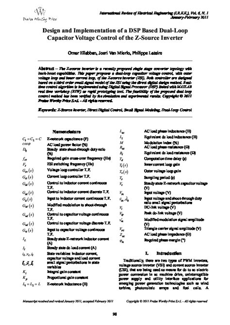 Pdf Design And Implementation Of A Dsp Based Dual Loop Capacitor