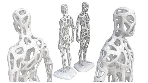 Lattice Structured Man Figurine Free 3d Model By Andu