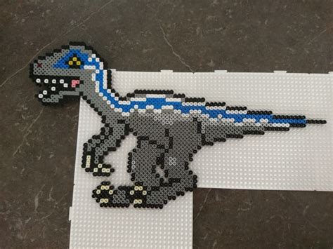 Original Jurassic Park Logo Magnet Perler Beads Diy Perler Beads My
