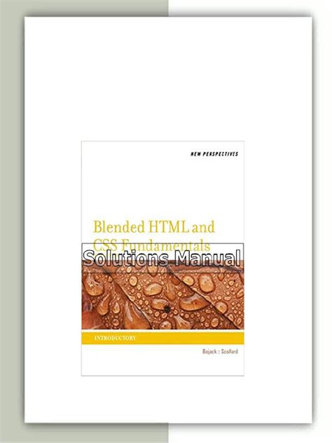 new perspectives on blended html and css fundamentals introductory 3rd