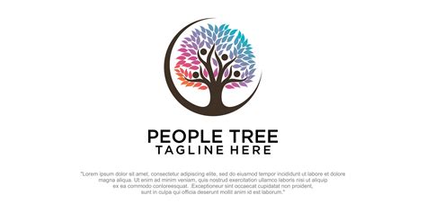 Human Tree Creative Concept Logo Design Template 10570616 Vector Art At Vecteezy
