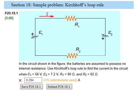 Solved Section 18 Sample Problem Kirchhoff S Loop Rule Chegg Com