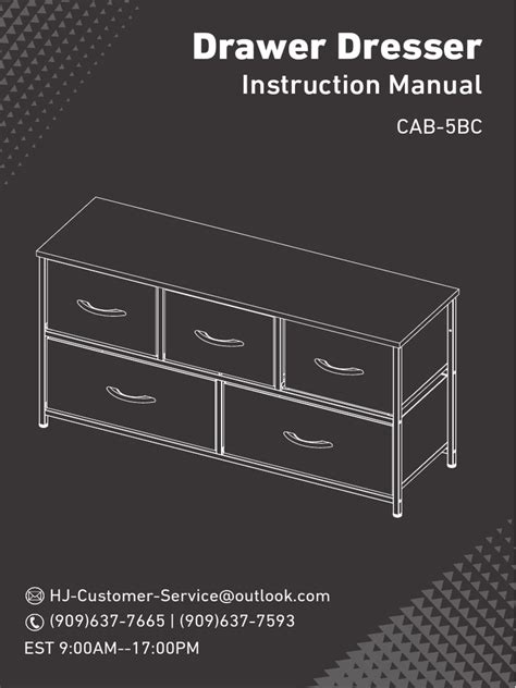 Drawer Dresser Assembly Instructions Pdf