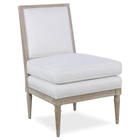 Highland House Ella French Country White Performance Slipper Chair