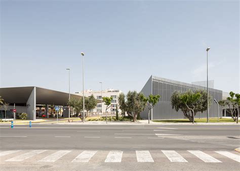 Slender Canopy Shelters Passengers At Santa Pola Bus Station