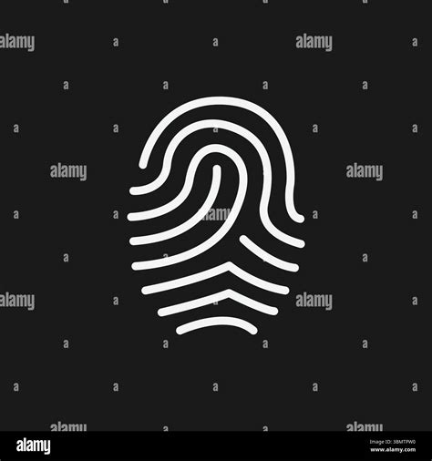 Fingerprint Icon For Biometric Identity Secure Authentication And Touch Id Scanner Access