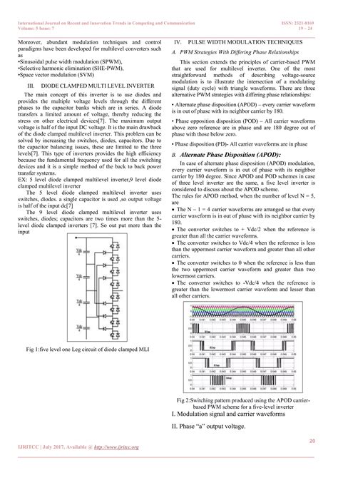 Simulation Of Five Level Diode Clamped Multilevel Inverter Pdf