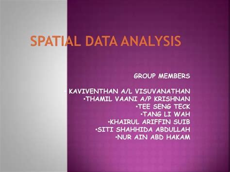 Ppt Spatial Data Analysis Powerpoint Presentation Free Download Id