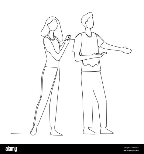 Businessman And Businesswoman Having A Business Conversation Effective Communication In