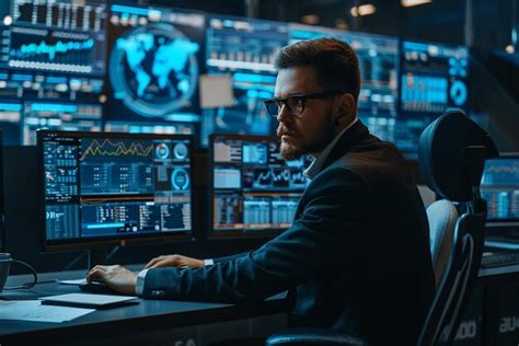 Cybersecurity Consultant Analyzing Threats Premium Ai Generated Image