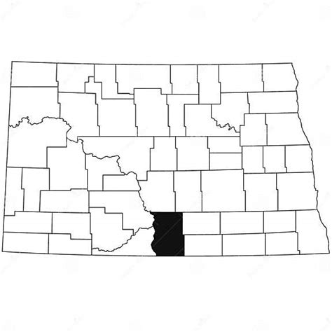 Map Of Emmons County In North Dakota State On White Background Single County Map Highlighted By