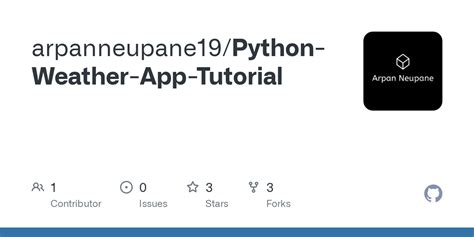 GitHub Arpanneupane Python Weather App Tutorial