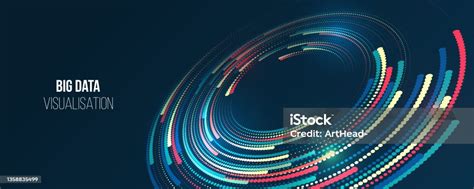 3d 원의 형태로 대량의 데이터를 시각화합니다 파일 구조화 데이터 알고리즘 기계 학습 배열의 시각적 개념입니다 빅 데이터 컴플렉스 추상적인에 대한 스톡 벡터 아트 및 기타