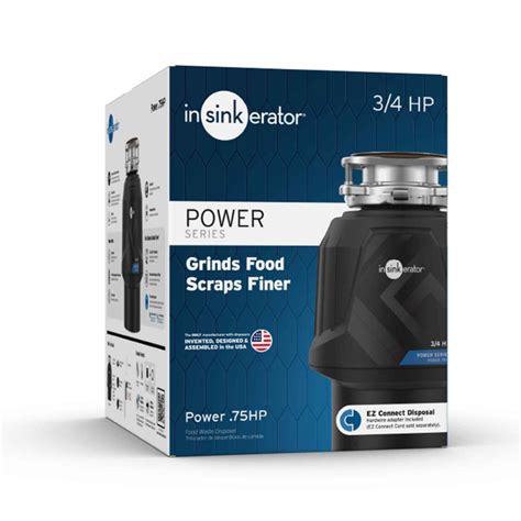 Insinkerator Power 0 75hp 3 4 Hp Garbage Disposal Power Series Ez Connect Continuous Feed Food