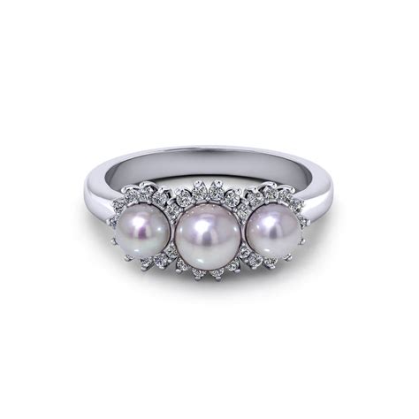 Three Pearl Ring Jewelry Designs