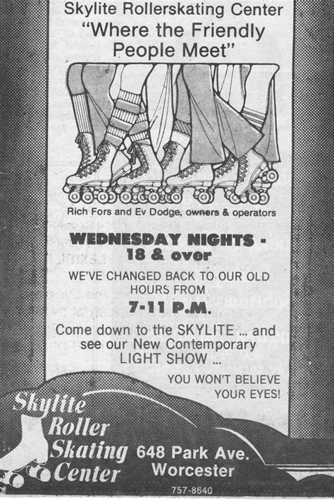 Skylite Roller Skating Center Worcester Ma Rink History