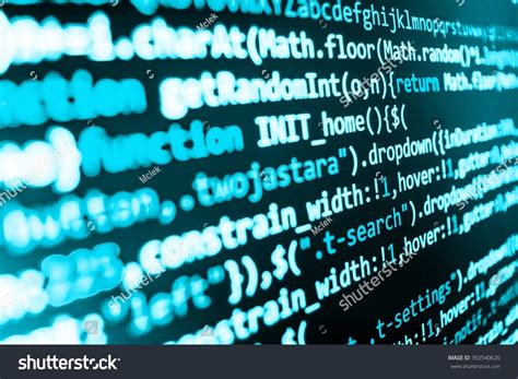 Programming Code On Computer Screen Writing Programming Code On Laptop