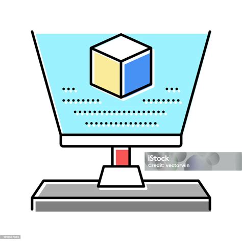3d 홀로그램 컬러 아이콘 벡터 일러스트레이션 0명에 대한 스톡 벡터 아트 및 기타 이미지 0명 개발 건축 Istock