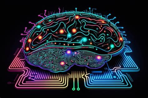 Premium Photo | Digital artificial intelligence brain with neural connections to a processor and ...