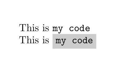 Listings Adding Background Color To Verb Or Lstinline Command Without Colorbox TeX