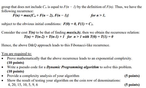 Solved Part B Dynamic Programming Problem B Chegg