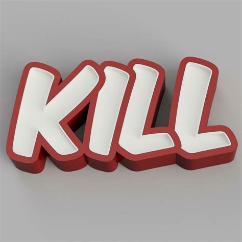 3d File Nameled Kill Led Lamp With Name 🔦・model To Download And 3d Print・cults