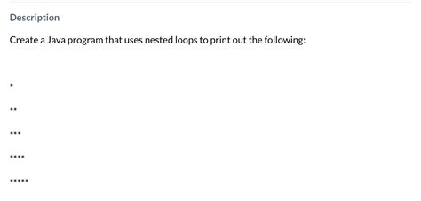 Solved DescriptionCreate A Java Program That Uses Nested Chegg