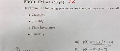 Solved PROBLEM Pt Determine The Following Chegg Com