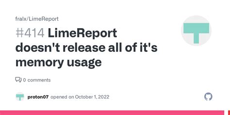 Limereport Doesnt Release All Of Its Memory Usage · Issue 414