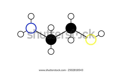 Cysteamine Molecule Structural Chemical Formula Ball And Stick Stock