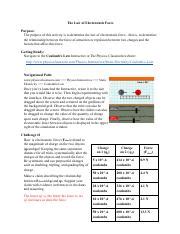 Copy Of Law Of Electrostatic Force Pdf The Law Of Electrostatic Force Purpose The Purpose Of
