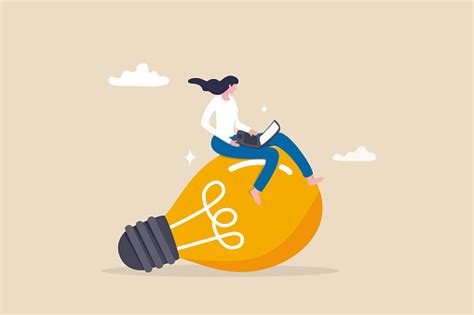 성공에 대한 아이디어 또는 혁신 작업 문제 프로젝트 계획 창의성 또는 전문 지식 개념을 해결하기 위한 영감 또는 솔루션 큰 전구 아이디어에 컴퓨터 랩톱으로 작업하는 생산적인