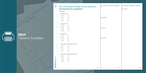 👉 Introduction To Logarithms Prior Knowledge Multiple Choice Questions