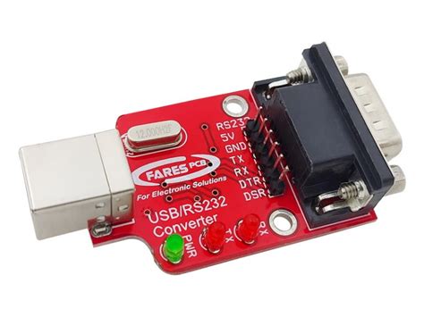 Usb To Rs232 Serial Module Ch340 B Type Usb Socket To Db9header Fares Pcb