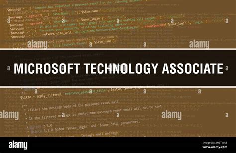 microsoft technology associate concept with random parts of program