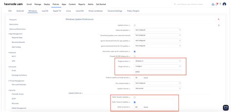 Temporarily Block Windows Feature Update Unified Endpoint Management